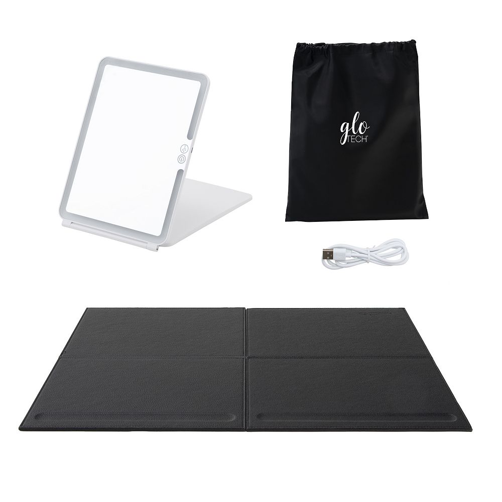 GloTech Travel LED Mirror & Beauty Mat Set