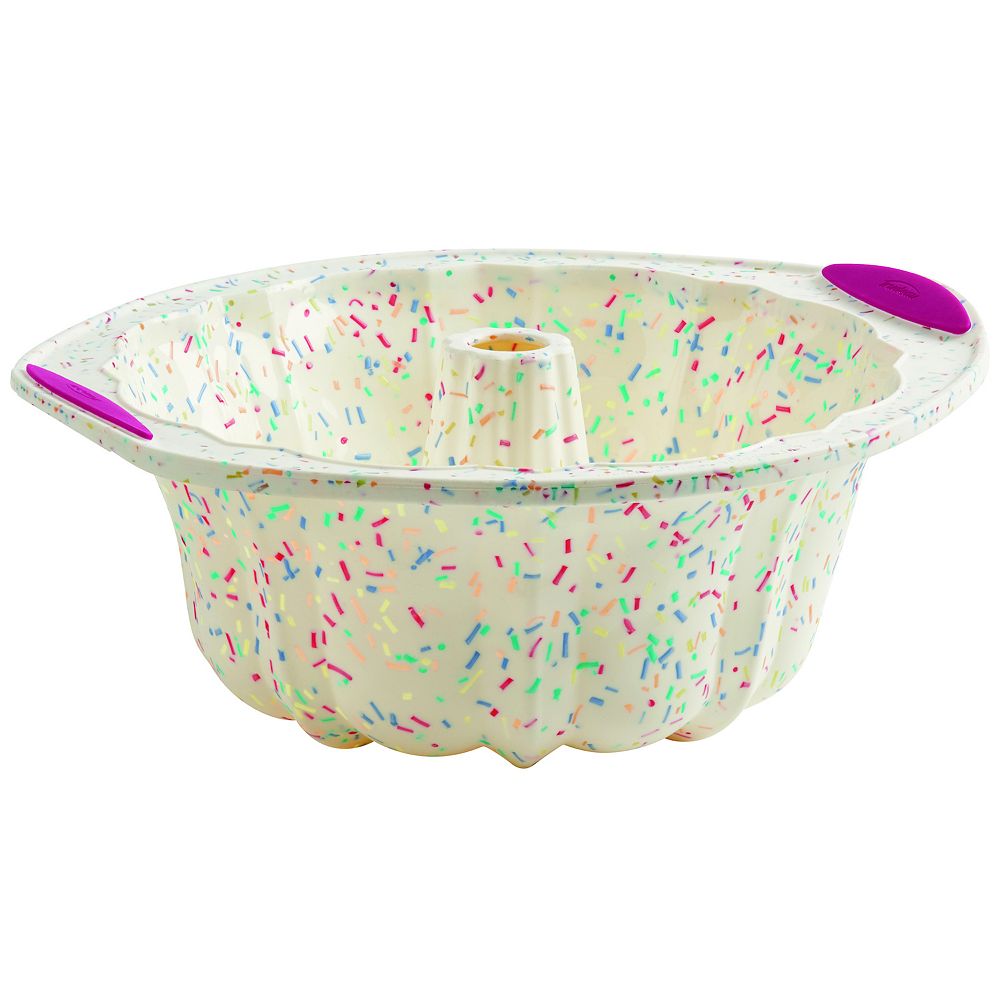 Trudeau Confetti Fluted Cake Pan