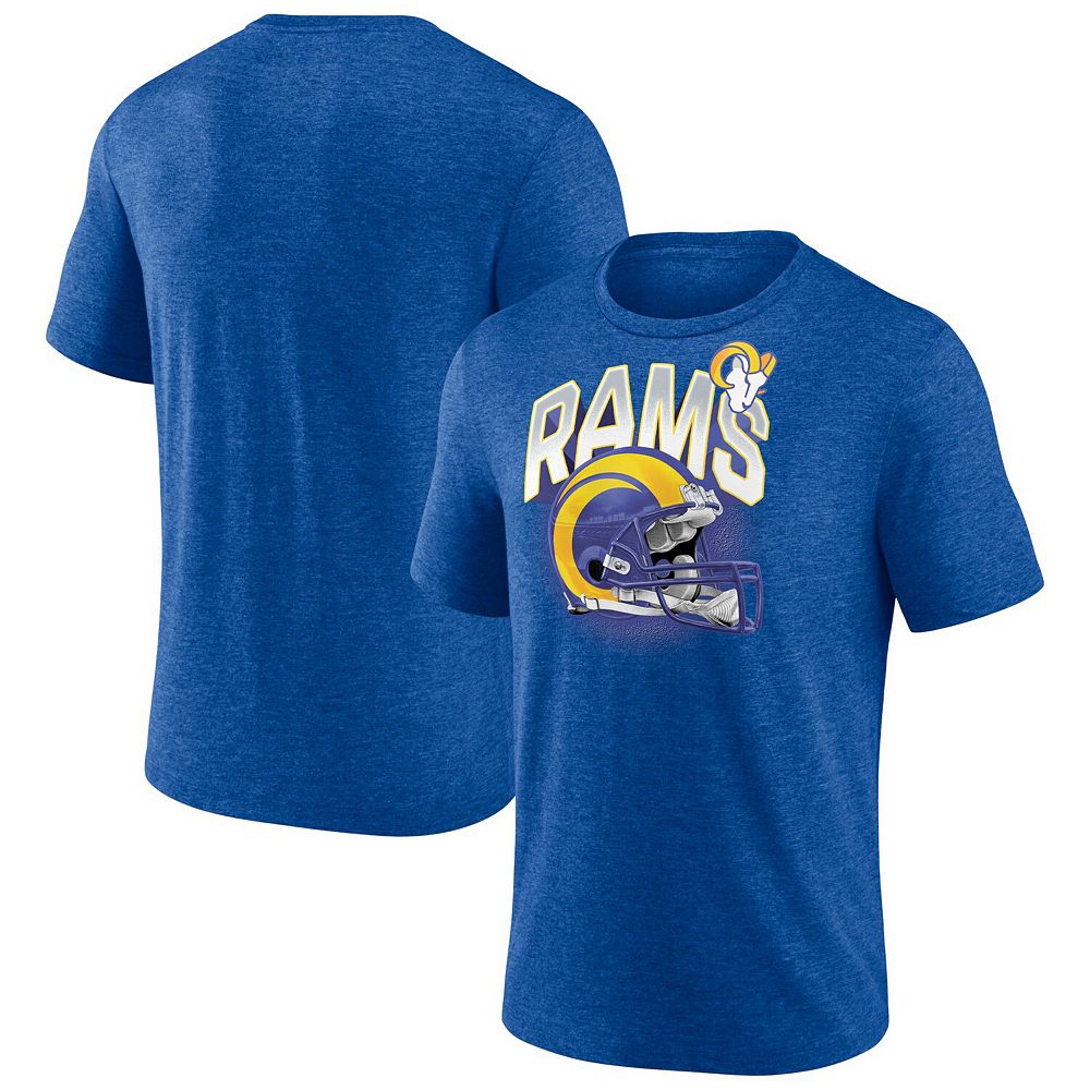 Men's Fanatics Branded Heathered Royal Los Angeles Rams End Around Tri ...