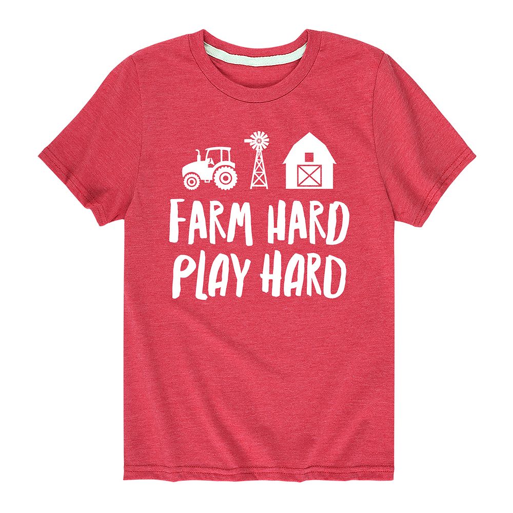 Boys 8-20 Farm Hard Play Hard Graphic Tee