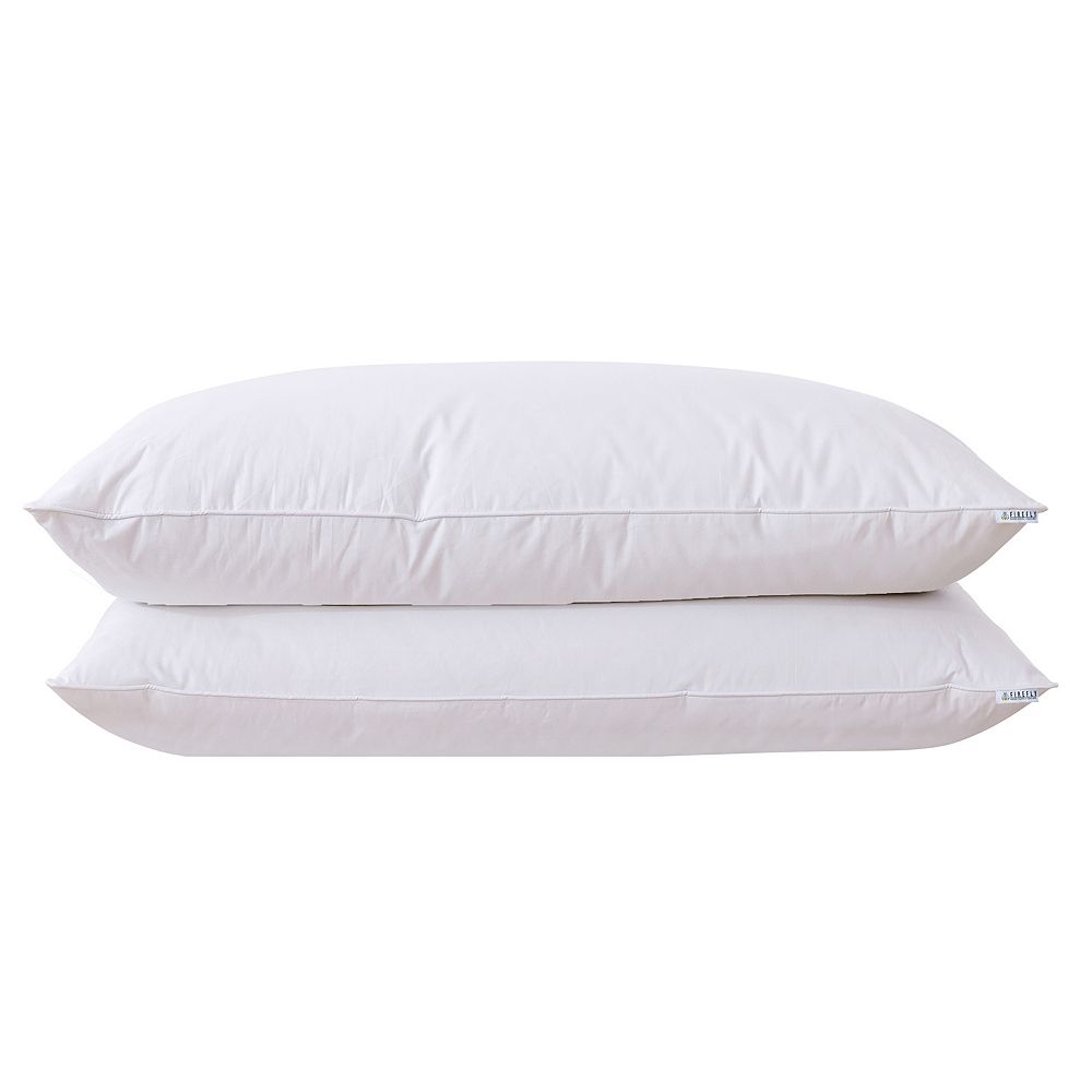 Firefly Medium White Goose Nano Down & Feather 2-Pack Pillow Set
