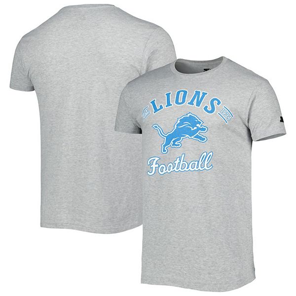 Men's Starter Heathered Gray Detroit Lions Prime Time T-Shirt Men's Starter Heathered Gray Detroit Lions Prime Time T-Shirt