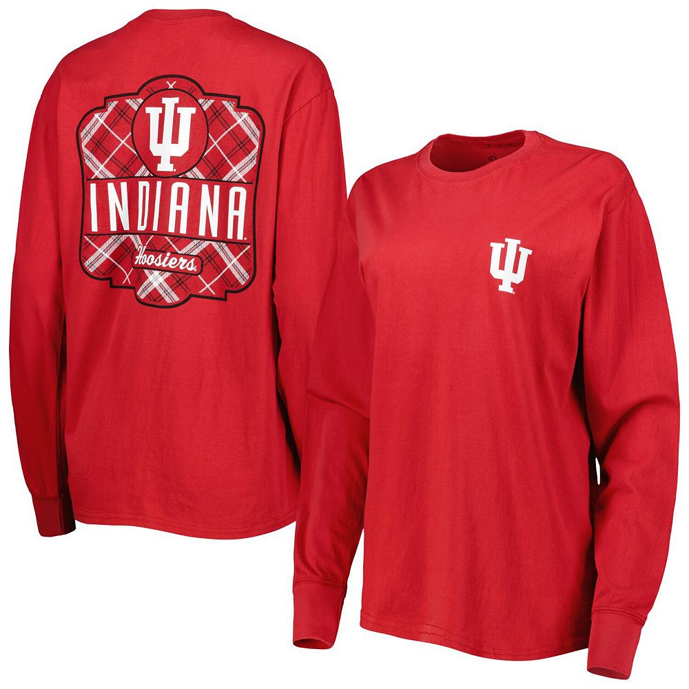 Women's Pressbox Crimson Indiana Hoosiers Valencia Plaid 2-Hit Long ...