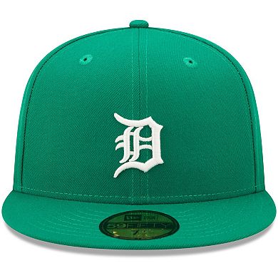 Men's New Era Kelly Green Detroit Tigers White Logo 59FIFTY Fitted Hat