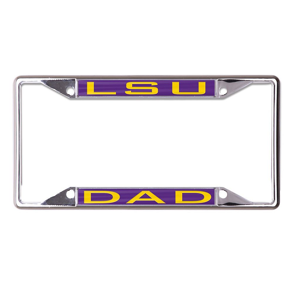 WinCraft LSU Tigers Dad School Supporter Laser Cut Metal License Plate ...