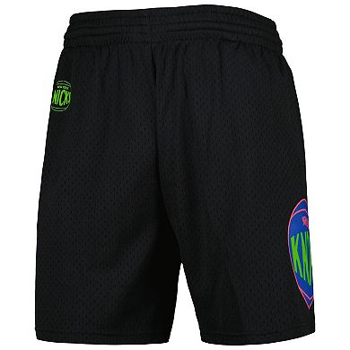 Men's Mitchell & Ness Black New York Knicks Hardwood Classics Color ...