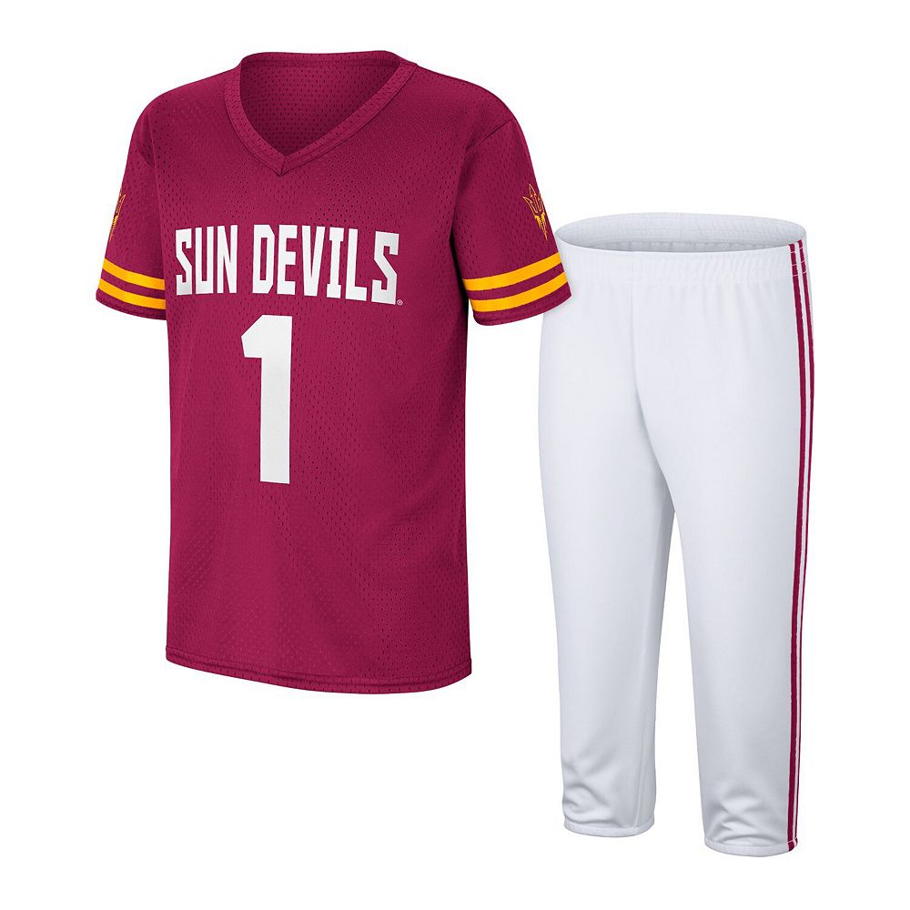 Youth Colosseum Maroon/White Arizona State Sun Devils Football Jersey ...