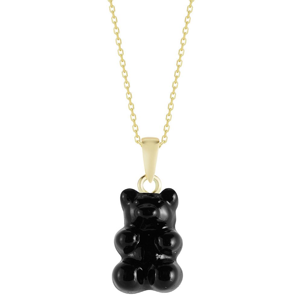 Sunkissed Sterling 14k Gold Over Silver Gummy Bear Necklace