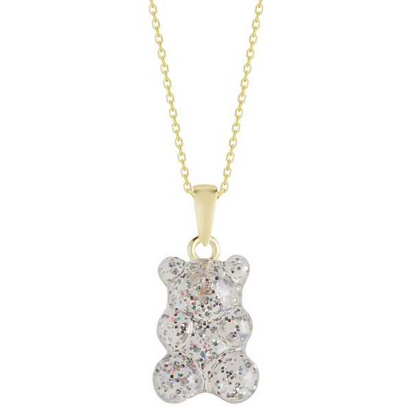 Sunkissed Sterling 14k Gold Over Silver Gummy Bear Necklace