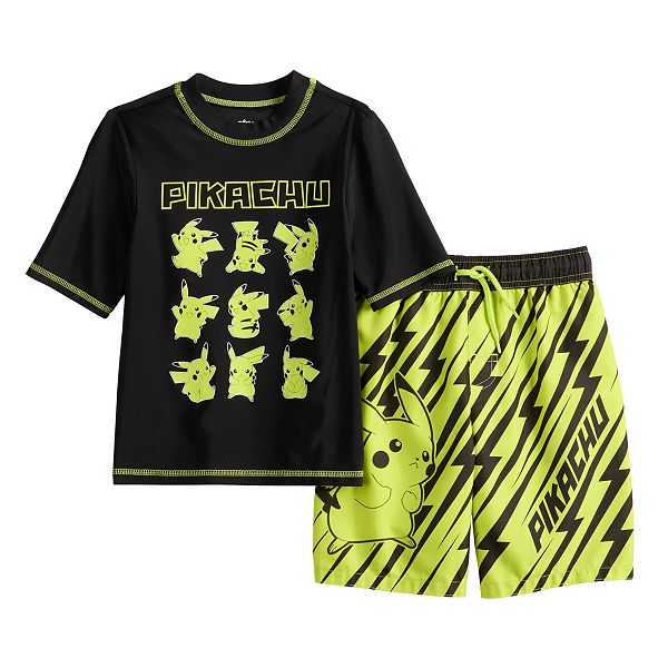 Boys 4-7 Pokemon Rashguard & Swim Trunks Set