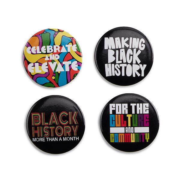 Bioworld 4-pk Black History Month Button Set