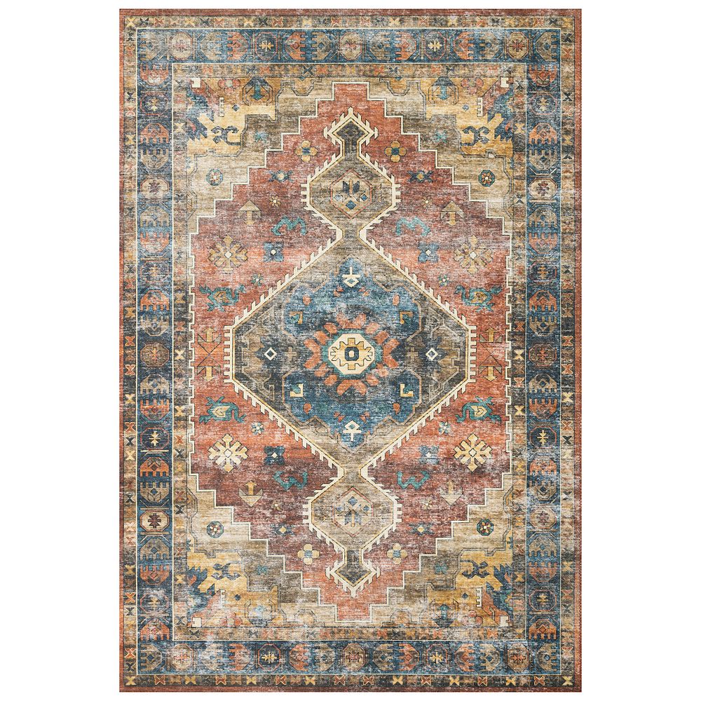 Loloi Skye Rust Blue Accent or Area Rug