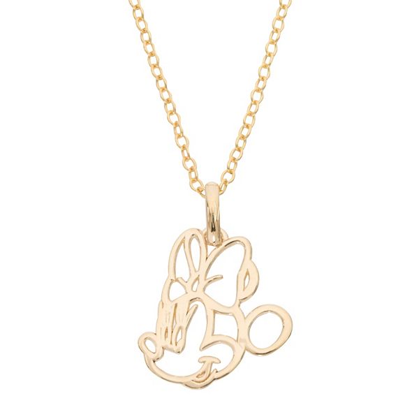 Disney's Minnie Mouse 14k Gold Openwork Pendant Necklace