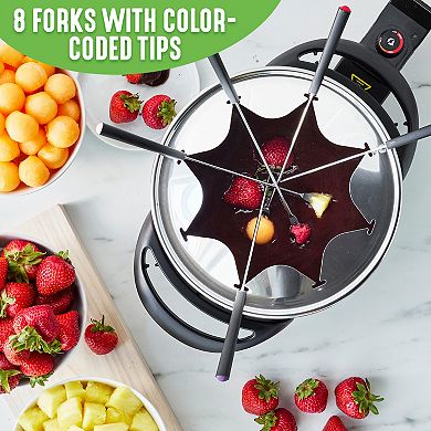 GreenLife 14-Cup PFAS-Free Ceramic Nonstick Electric Fondue Pot Set