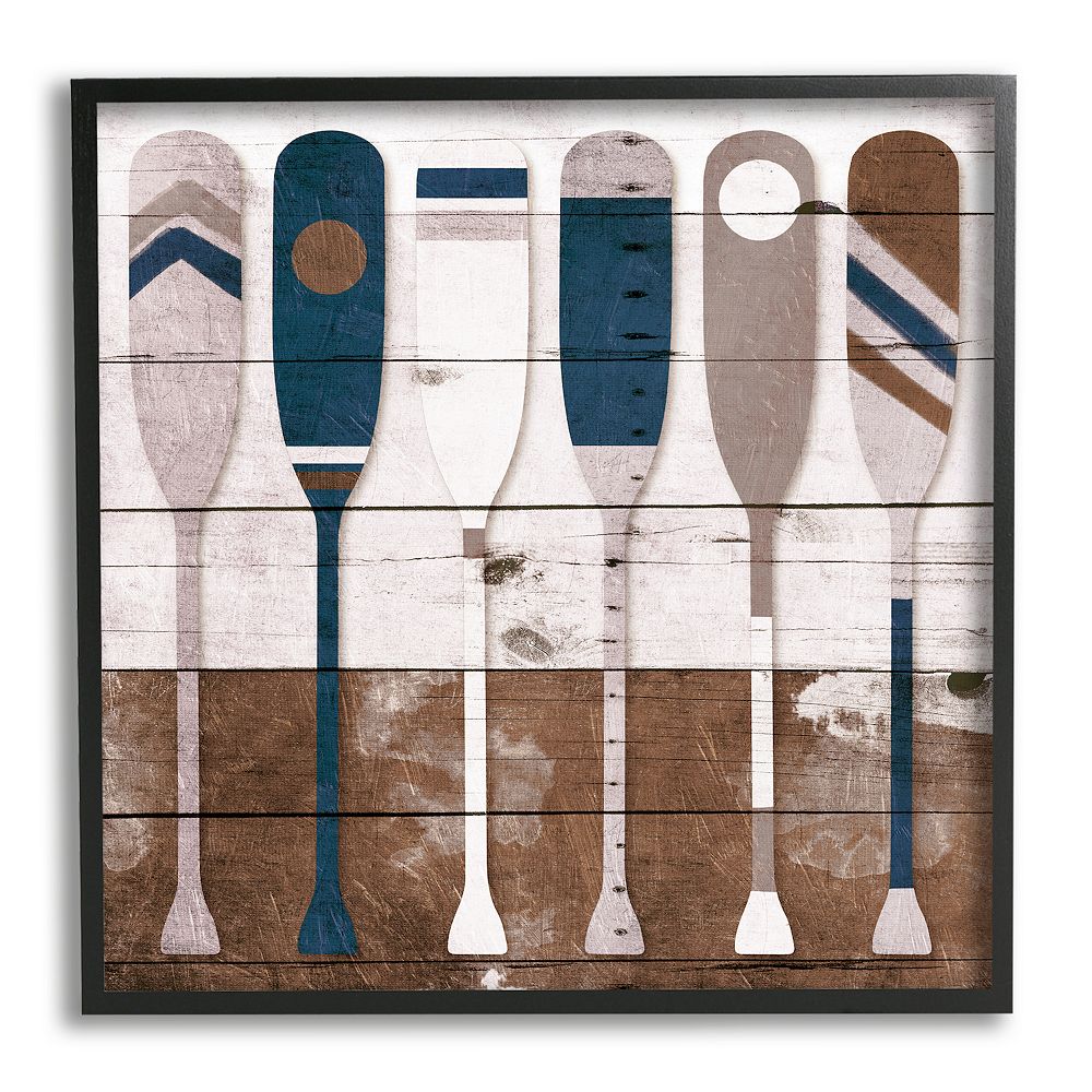 Stupell Home Decor Ocean Paddle Ores Framed Wall Art