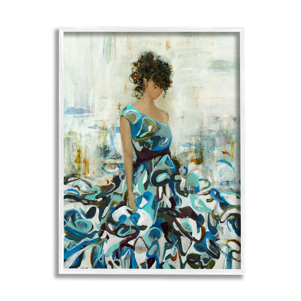 Stupell Home Decor Woman Detailed Gown Framed Wall Art