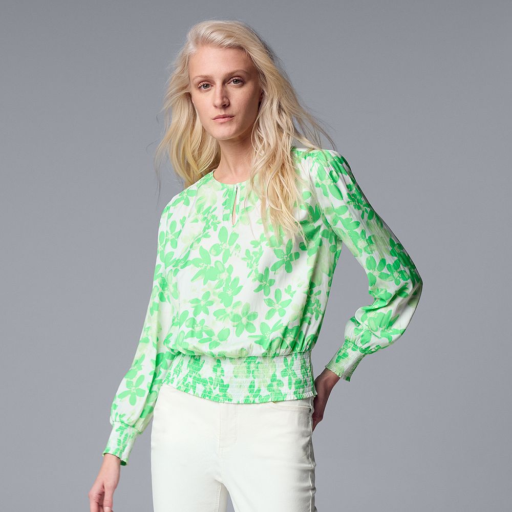 Women's Simply Vera Vera Wang Banded Bottom Blouse