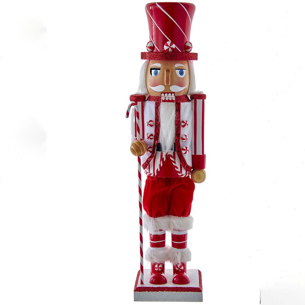 Kurt Adler Peppermint Nutcracker Christmas Floor Decor