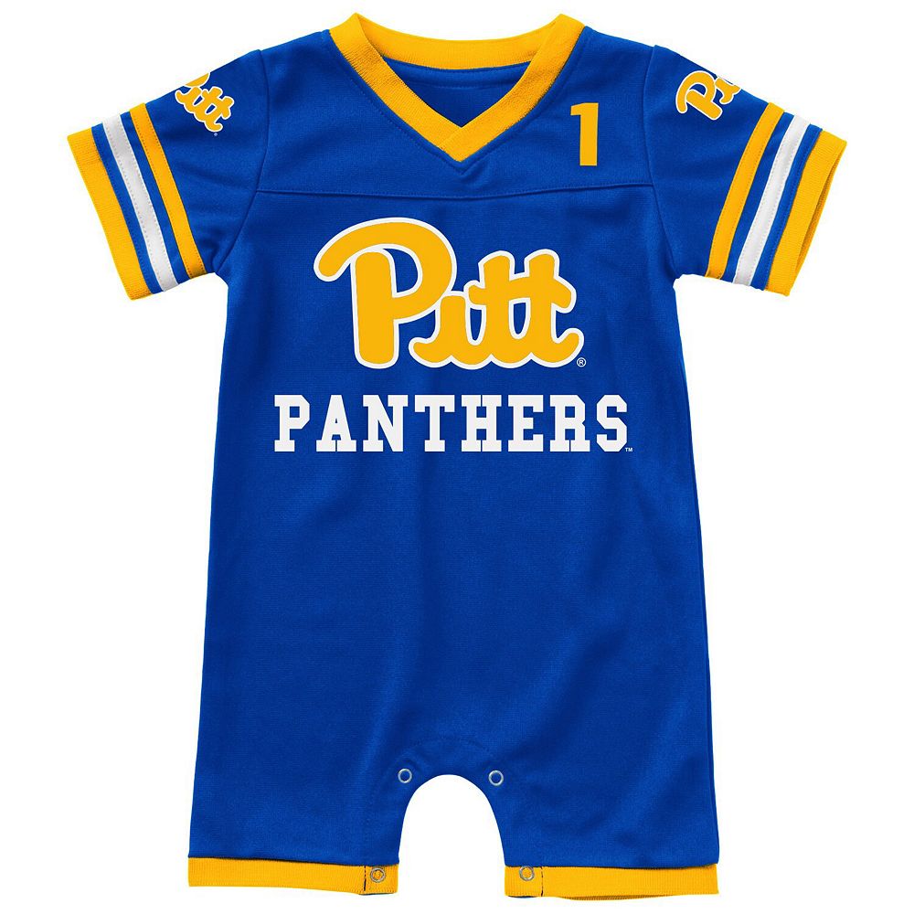 Newborn & Infant Colosseum Royal Pitt Panthers Bumpo Football Romper