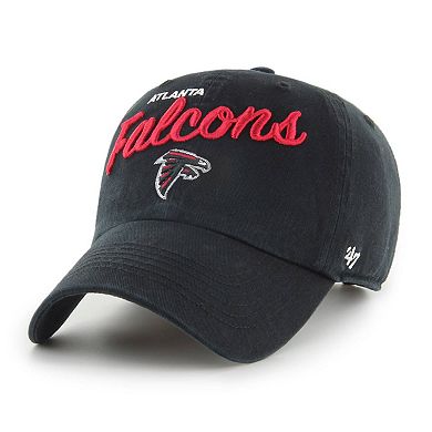 Women's '47 Black Atlanta Falcons Phoebe Clean Up Adjustable Hat