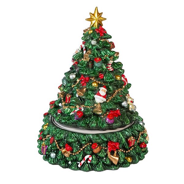 Kurt Adler Revolving Christmas Tree Music Table Decor
