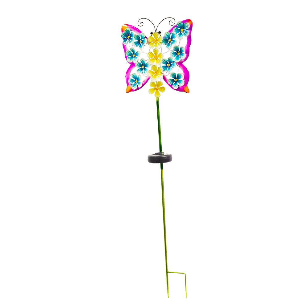 Crosslight Floral Butterfly Solar Stake Light