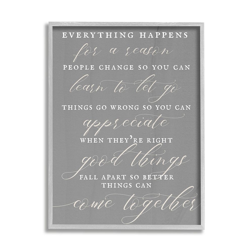 Stupell Home Decor Good Things Fall Apart Soft Calligraphy Wall Art