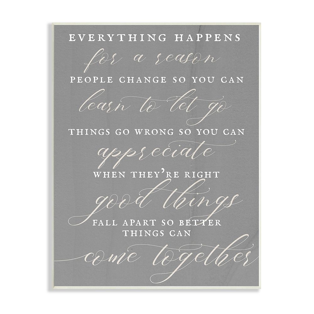 Stupell Home Decor Good Things Fall Apart Soft Calligraphy Wall Art