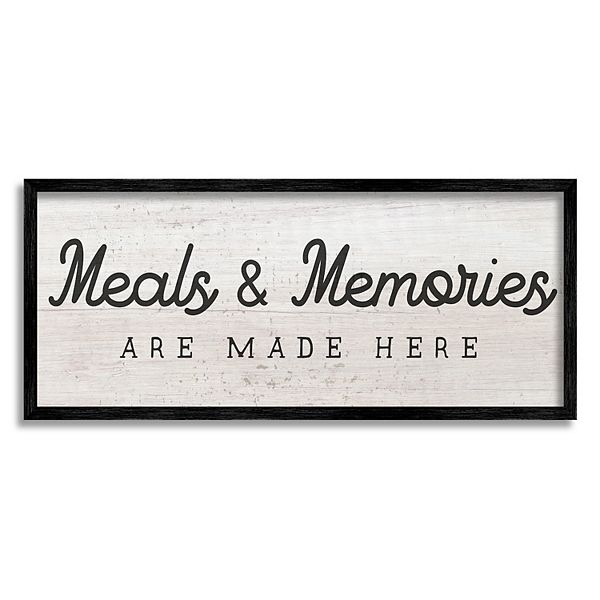 Stupell Home Decor Meals & Memories Made Here Kitchen Sign Wall Art