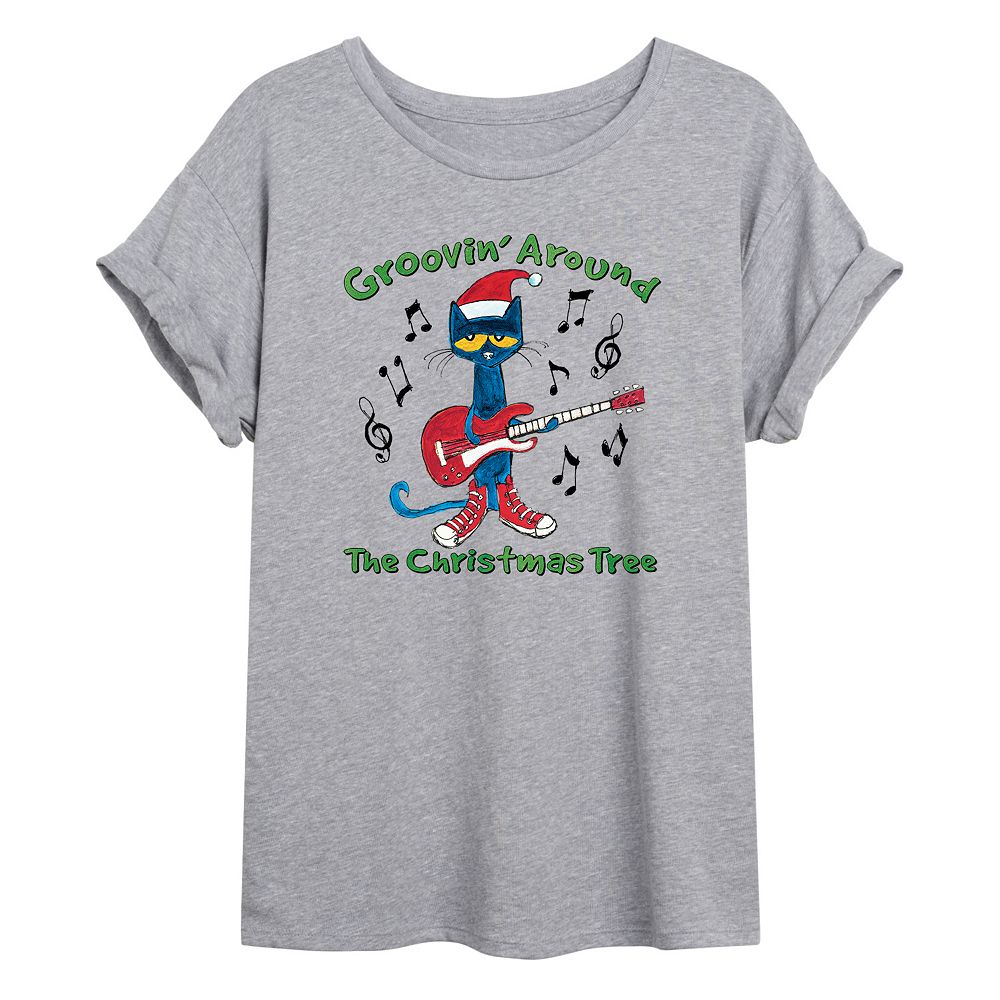 Juniors' Pete The Cat "Groovin Around The Christmas Tree" Oversized ...