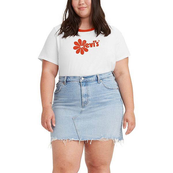 Plus Size Levi's® Cropped Jordie Flower Logo Tee