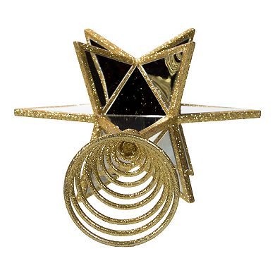 Mirror Narrow Gold Finish Star Christmas Tree Topper