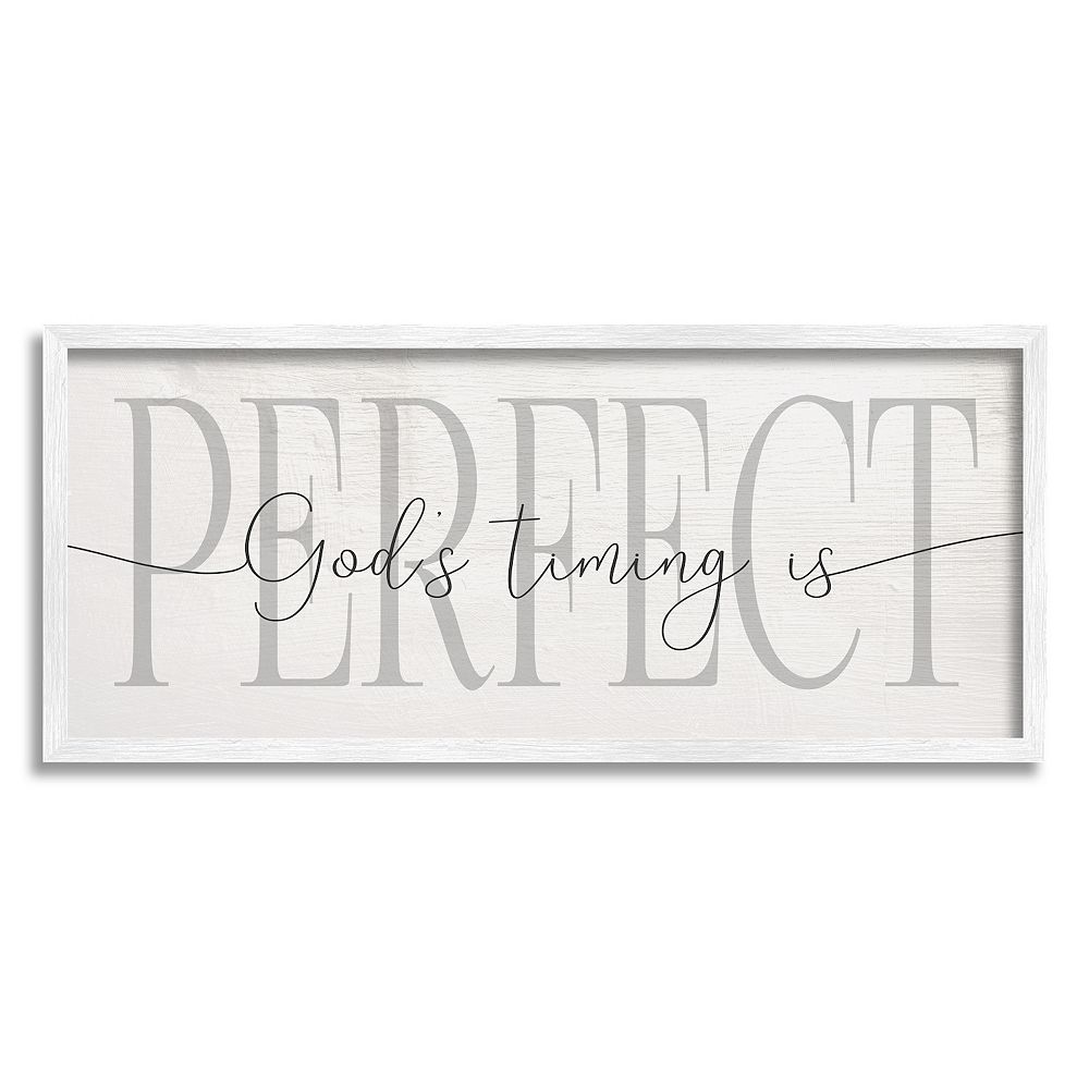 Stupell Home Decor God's Timing is Perfect Farmhouse Wall Art