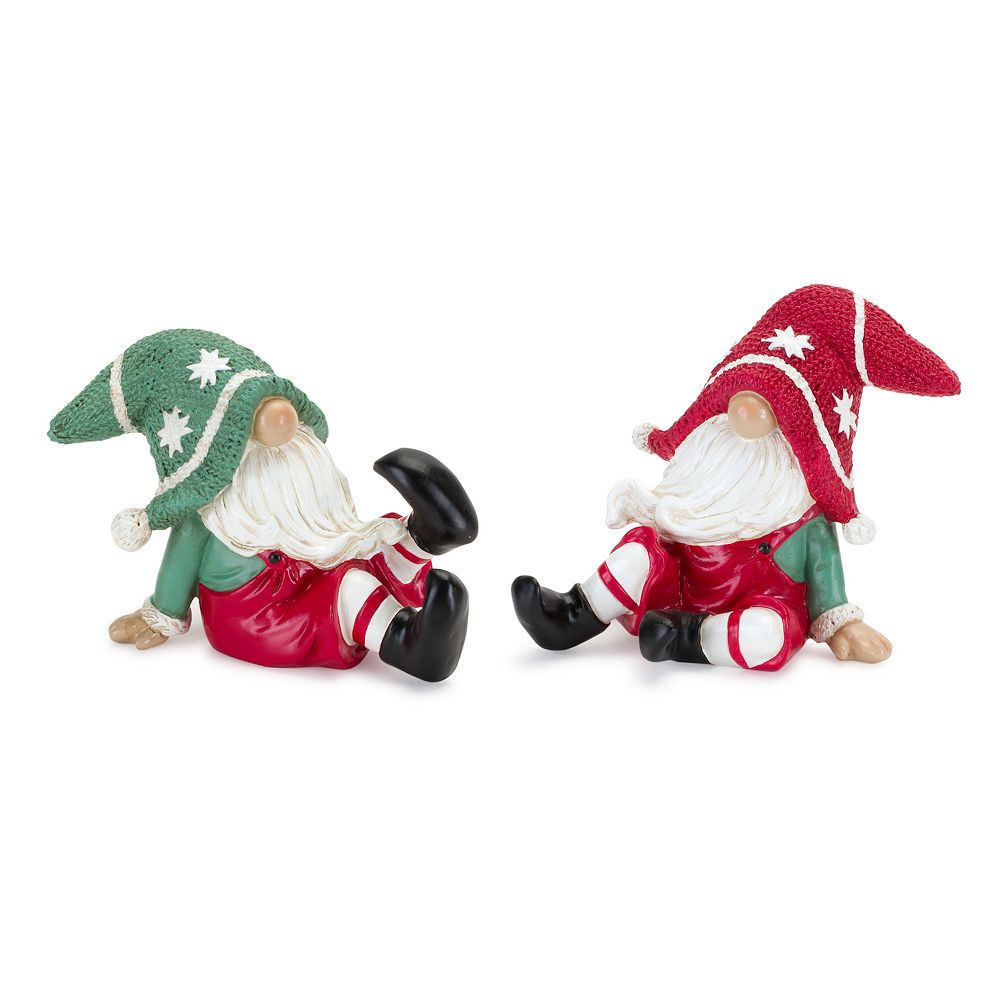 Melrose Gnome Christmas Table Decor 2-piece Set