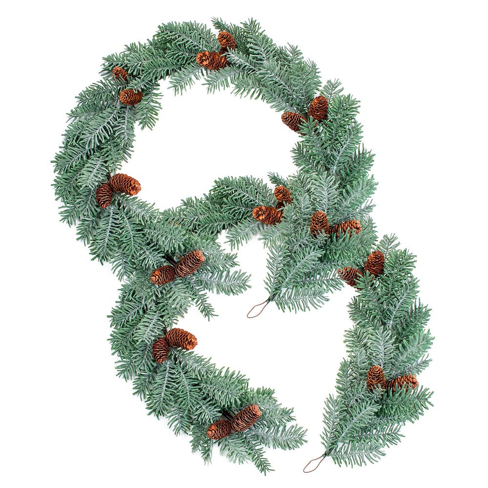 Melrose Artificial Pine Christmas Garland 2-piece Set