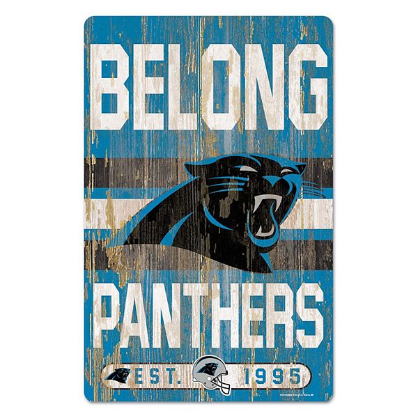 WinCraft Carolina Panthers 11'' x 17'' Slogan Wood Sign
