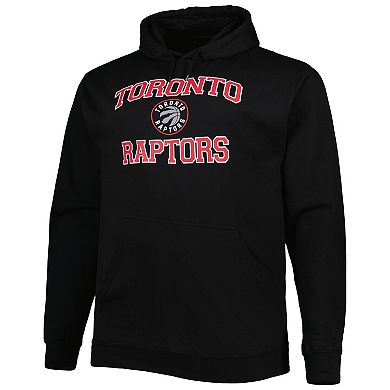Men's Black Toronto Raptors Big & Tall Heart & Soul Pullover Hoodie