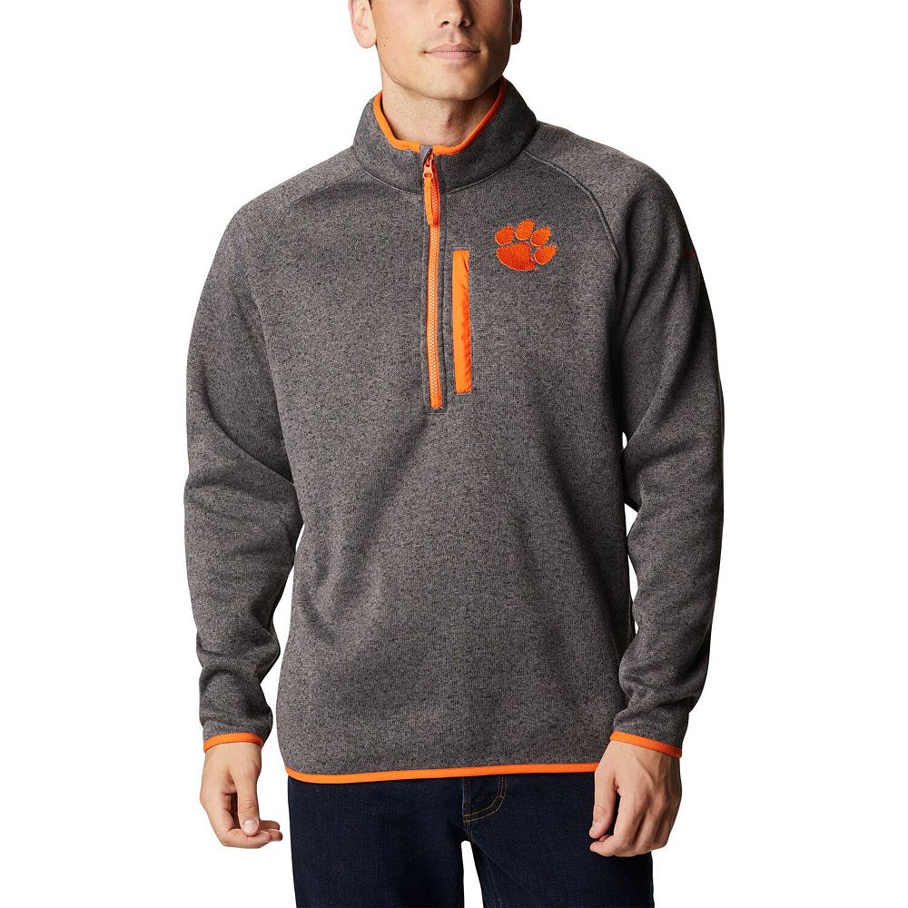 Men's Columbia Charcoal Clemson Tigers Canyon Point Omni-Shield Raglan ...