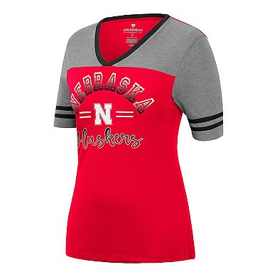 Women's Colosseum Scarlet/Heathered Gray Nebraska Huskers There You Are ...