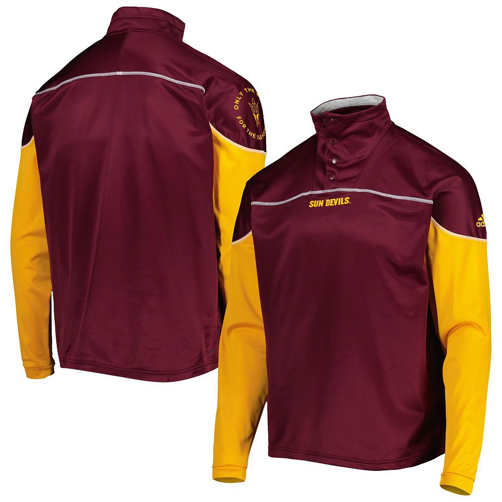 Men's adidas Maroon Arizona State Sun Devils AEROREADY Knit Quarter ...