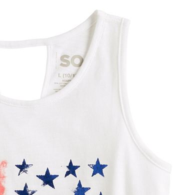 Girls 6-18 SO® Adaptive Keyhole Graphic Swing Tank Top in Regular ...