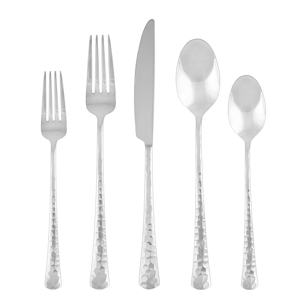 Food Network™ Opal Hammered Mirror 20-pc. Flatware Set