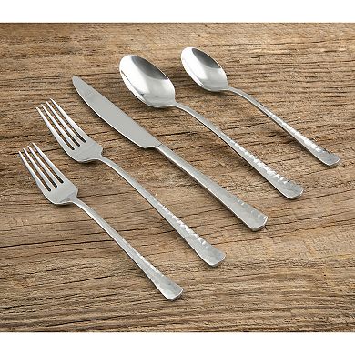 Food Network™ Opal Hammered Mirror 20-pc. Flatware Set
