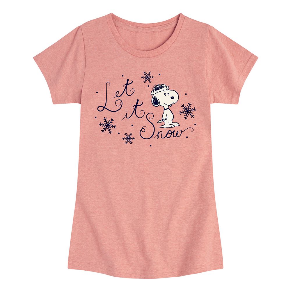 Girls 7-16 Peanuts Snoopy Let It Snow Graphic Tee