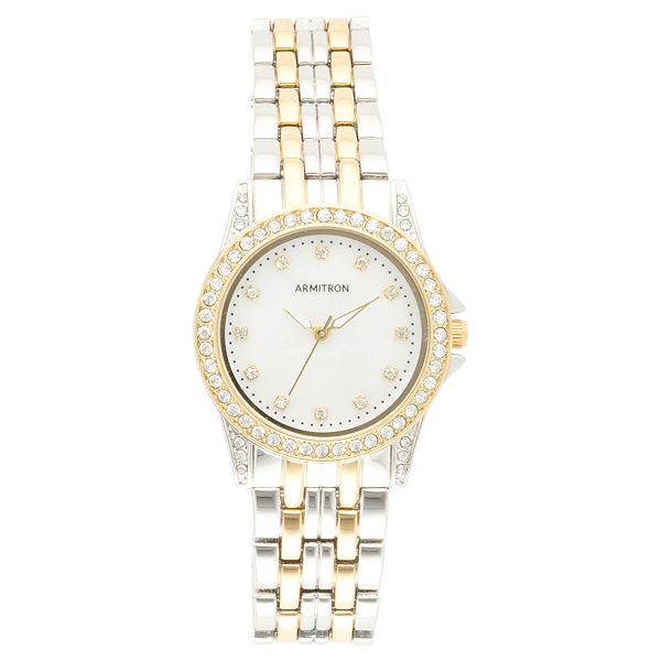 Armitron Women's Crystal & Mother-of-Pearl Two-Tone Watch - 75-5804MPTT