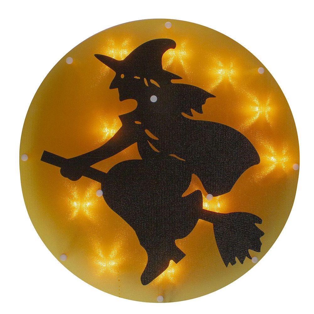 Northlight Light-Up Witch Halloween Window Wall Decor