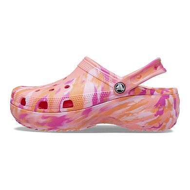 Crocs Classic Women's Platform Marbled Clogs