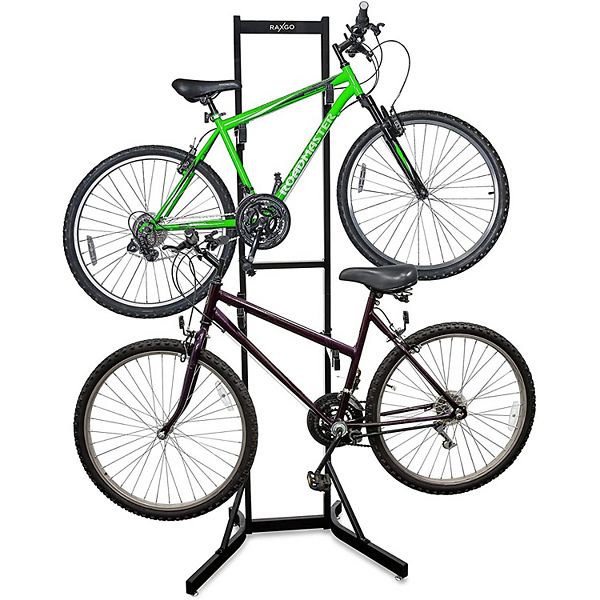 RaxGo Garage Bike Rack, Freestanding 2 Bicycle Storage with Adjustable ...