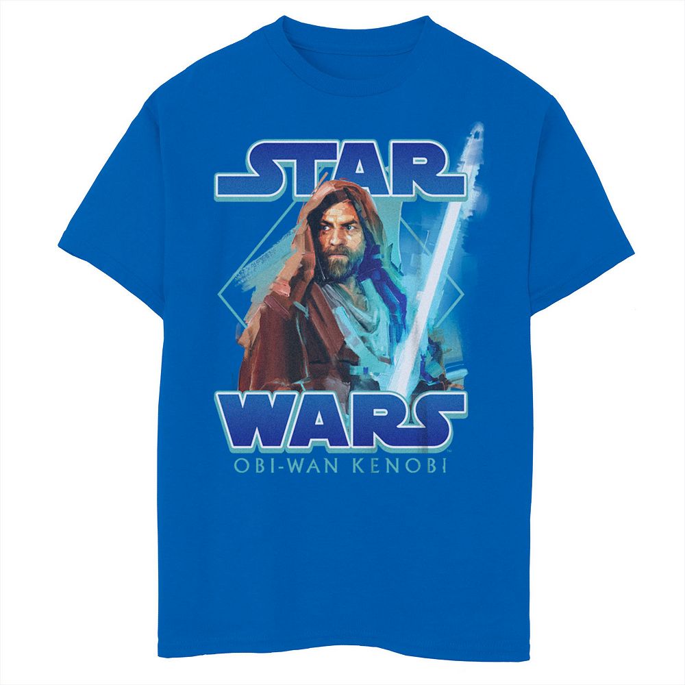 Boys 6-20 Star Wars Obi-Wan Kenobi Painterly Kenobi With Logo Graphic Tee