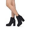 London Rag Bolt Women's Block Heeled Chelsea Boots
